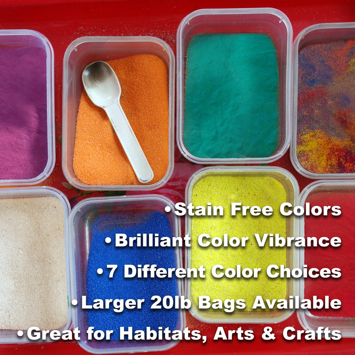 Classic Sand and Play Colored Play Sand Multipack, 6 Pack of 2.5 lb. B ...
